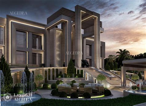 Luxury Modern Villa Design In Dubai Algedra Design Archinect Modern Villa Design Modern