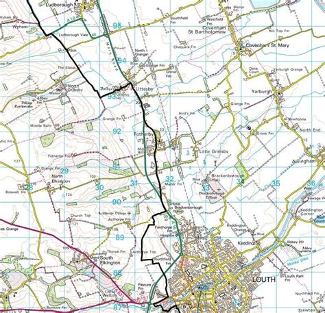 Lincolnshire Wolds Aonb Wall Map 2024