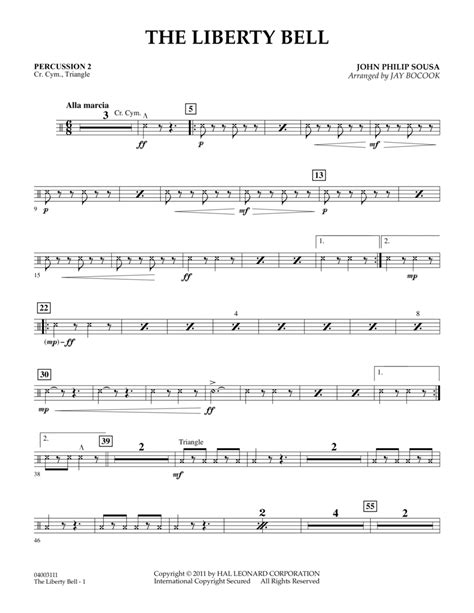 The Liberty Bell Percussion 2 By Jay Bocook Concert Band Grade 2