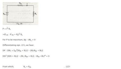 Maximum Power Transfer Theorem