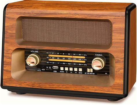 Prunus J 199 Retro Radio Am Fm Sw Vintage Radio Multi Power Mains And Rechargeable Battery