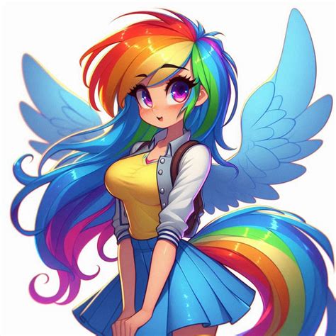 Rainbow Dash Humanized By Cyantinn On Deviantart