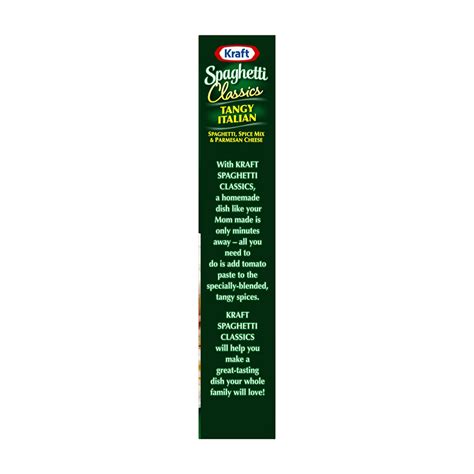 Buy Kraft Spaghetti Classics Tangy Meal Mix 8 Oz Box From Dollar