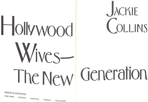 Hollywood Wives The New Generation 2001 Collins Jackie Sold