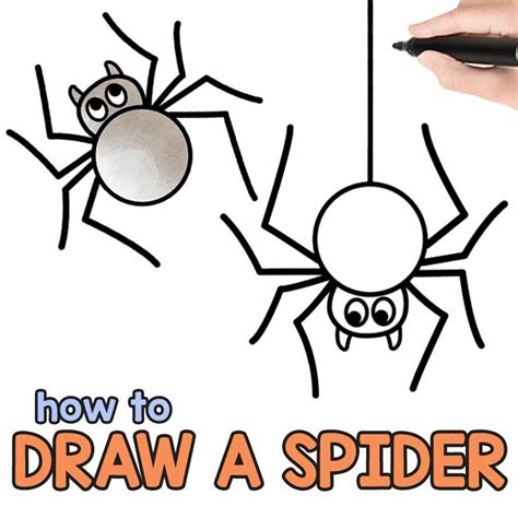 How To Draw A Spider Step By Step Drawing Tutorial Spider Drawing