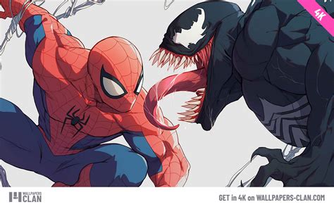 Free Spider Man And Venom Symbiote Battle Desktop Wallpaper Hd