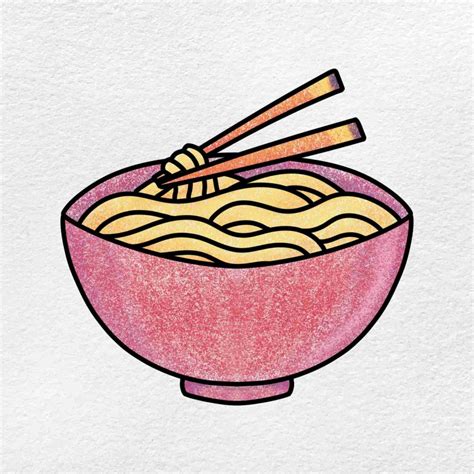 How To Draw Noodles Helloartsy
