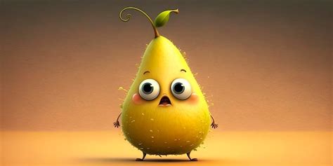 Premium Photo Adorable Pear Animated Character
