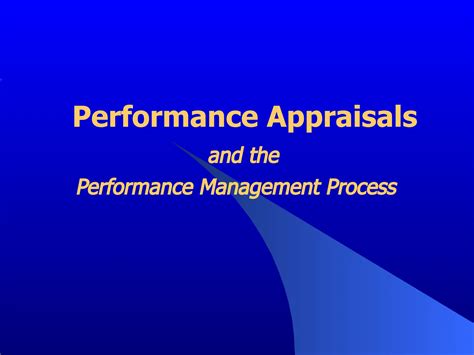 Performance Management Process Power Point Presentationpdf