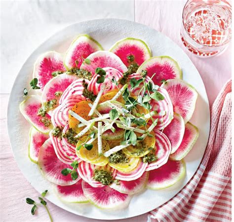 Root Vegetable Carpaccio With Parsley Sauce Canadian Living