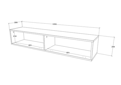 מזנון צף ברוחב 135 סמ גוון לבן דגם עמית Amit מבית טודו דיזיין Tudo Design מרחף תלוי