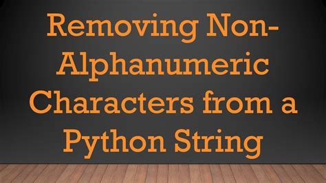 Ways Remove Non Alphanumeric Dataspark Innovations
