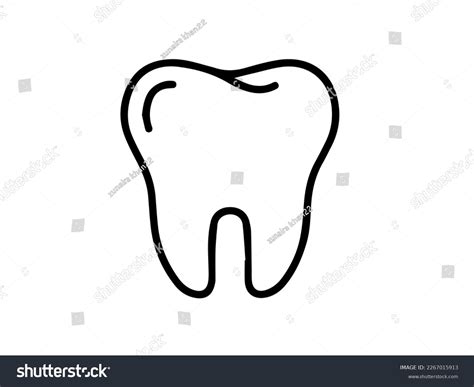 Tooth Icon Vector On White Backgroundtooth Stock Vector Royalty Free