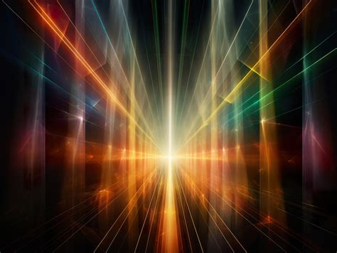 Premium Photo Light Rays Passing Through Prisms Creating Spectrum Patterns