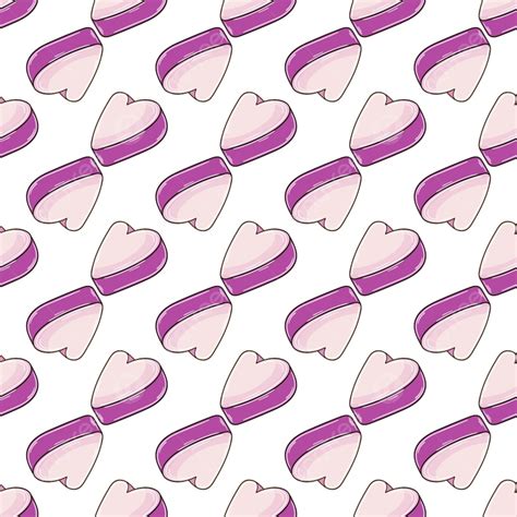 Cute Pattern With Sweets Background Wallpaper Candy Heart Background Image And Wallpaper For