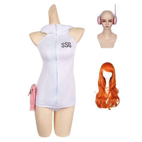 Egghead Arc Nami White Suit Party Carnival Halloween Cosplay Costume