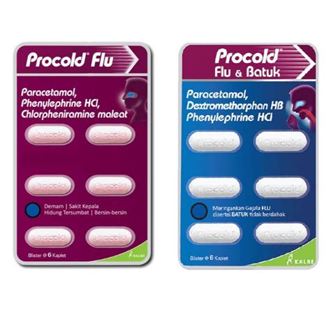 Jual Procold Paracetamol Flu Dan Batuk 6 Kaplet Shopee Indonesia