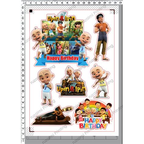 Upin And Ipin Cake Topper Birthday 010 Birthday Cake Toppers Birthday