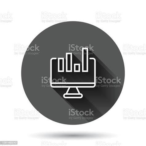 Website Analytics Icon In Flat Style Seo Data Vector Illustration On