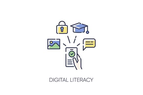 Digital Literacy Rgb Color Icon Outline Icons ~ Creative Market