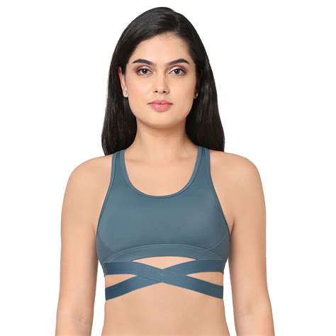 Buy Wacoal Sports Lover Non Padded Wired Full Coverage Sports Bra Grey