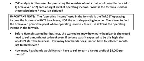 Contribution Margin Cvp And Risk Indicators