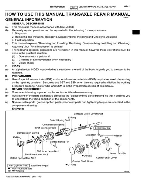 Toyota C50 Automatic Transmission Repair Manual Rm1110e Pdf Manual