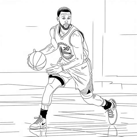 Free Stephen Curry Coloring Page Download Print Or Color Online For Free