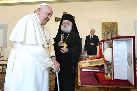 ΣΥΝΑΝΤΗΣΗ ΤΟΥ ΠΑΠΑ ΚΑΙ ΠΑΤΡΙΑΡΧΗ ΑΛΕΞΑΝΔΡΕΙΑΣ ΜΕ ΤΟΝ ΠΑΠΑ ΡΩΜΗΣ