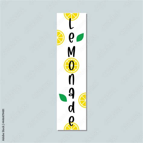 Lemonade Lettering With Lemon Label Brush Calligraphy Of Word Lemonade
