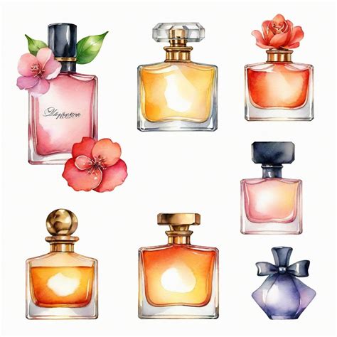 Premium Vector Perfume Vector Set White Background Isolated A High Quality Image Modern