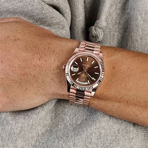Rolex Day Date Reference 228235 Rose Gold Chocolate Dial 2024 For