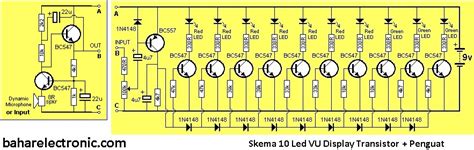 Skema Led Vu Display Menggunakan Transistor
