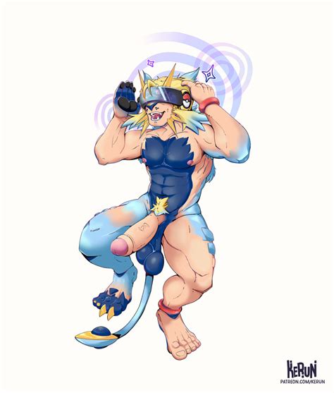 Rule 34 Anthro Balls Blue Body Blue Fur Body Hair Chest Hair Claws