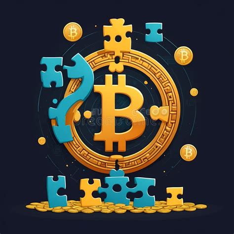 Bitcoin Symbol With Puzzle Pieces Stock Illustration Illustration Of