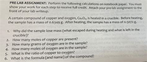 Solved Pre Lab Assignment Perform The Following