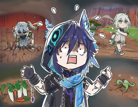 Nahida Ororon And Iktomisaurus Genshin Impact Drawn By Xinzoruo