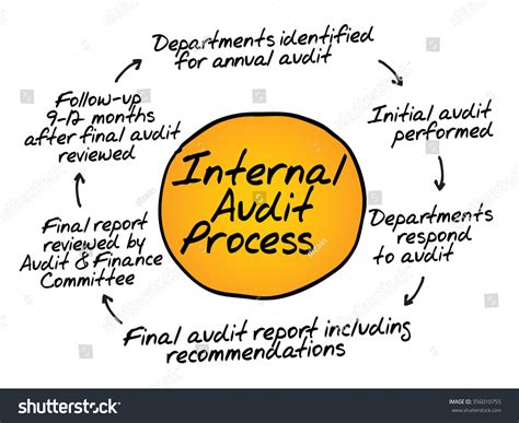 Internal Audit Process Flow Chart Business Stock Illustration 356010755