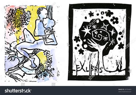 Ex Libris Signs Two Hand Drawing Stock Illustration 26754463 Shutterstock