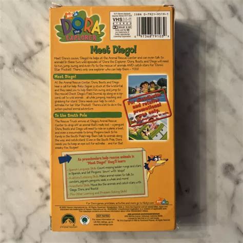 Dora The Explorer Vhs Tape Meet Diego Nick Jr Promotional Screened