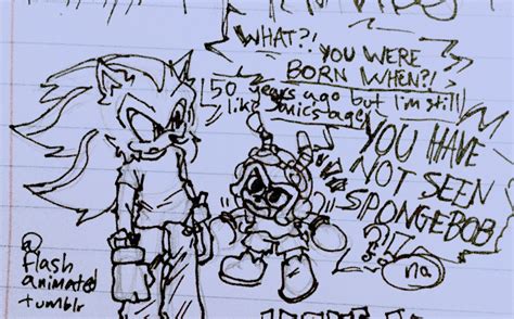 Charmy Shows Shadow Spongebob Art By Flashanimated Rsonicthehedgehog