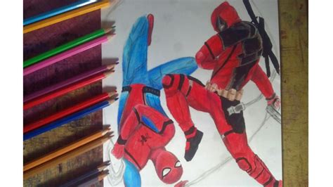 How To Draw Deadpool And Spiderman