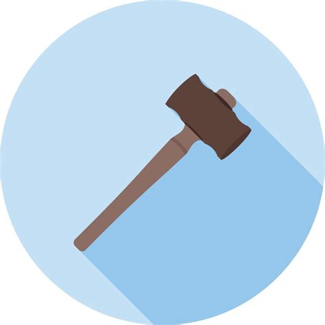 Mallet Flat Long Shadow Icon 11232251 Vector Art At Vecteezy