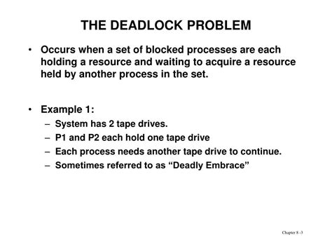 ppt chapter 8 deadlocks powerpoint presentation free download id