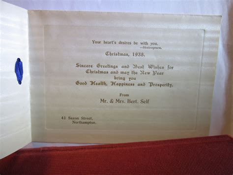 1938 Christmas Greetings Card Royal Engineers Bert Self Of Northampton On Ebid United States