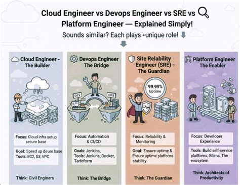 Cloud Engineer Vs Devops Vs Sre Vs Platform Engineer Roles Explained
