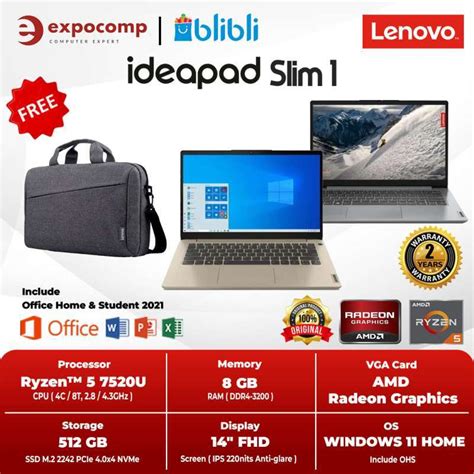 Jual Lenovo Ideapad Slim Ryzen Original Murah Harga Diskon April Blibli