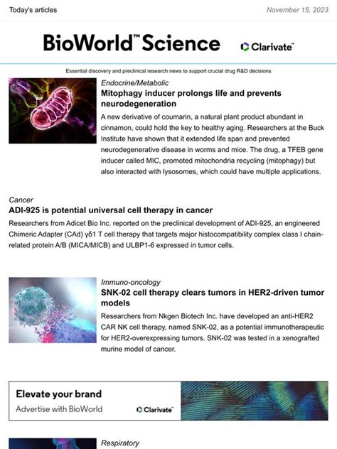 Bioworld Mitophagy Inducer Prolongs Life And Prevents