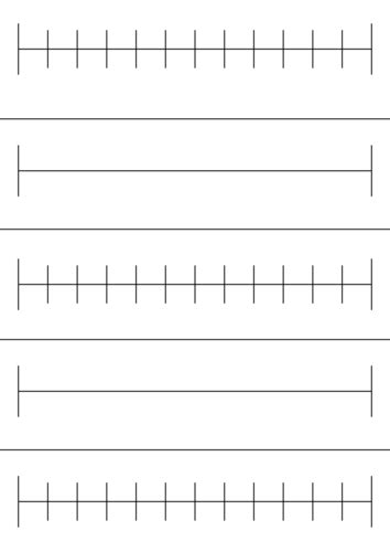 Blank Number Line With 12 Tick Marks Blank Number Line 0 12 Worksheet
