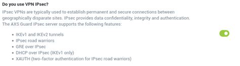 Ipsec Server Axs Guard Documentation